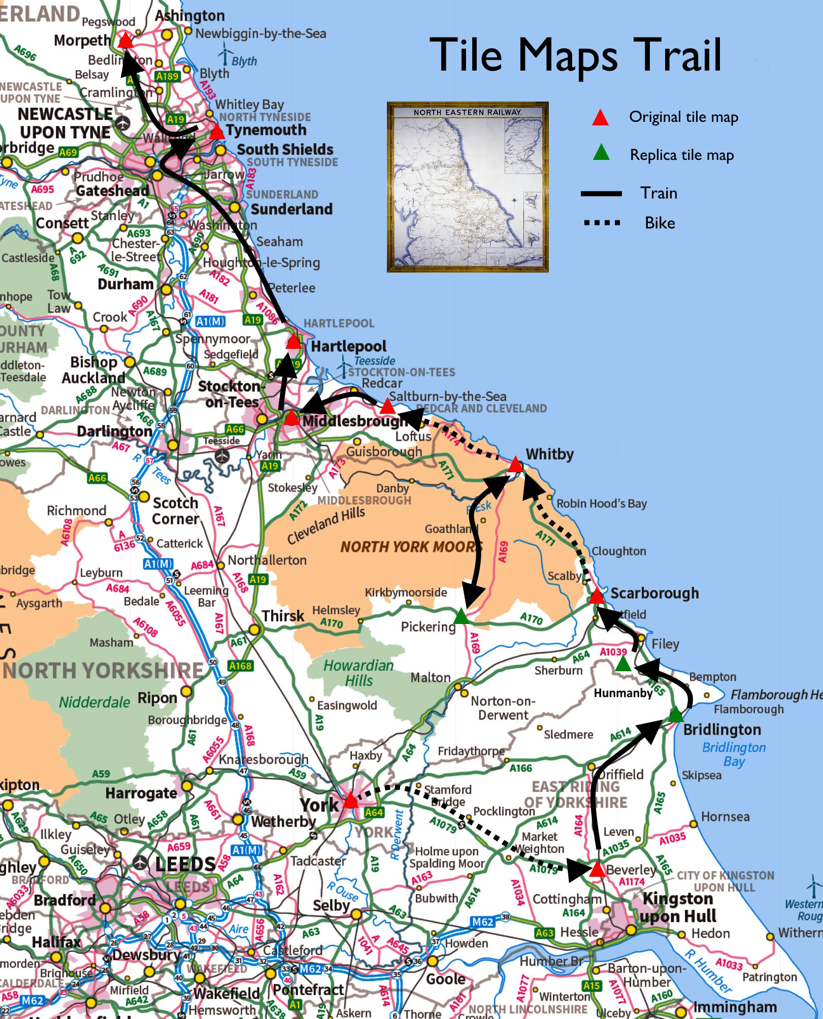 Tile Maps Trail 3: Whitby to Middlesbrough – e2e.bike